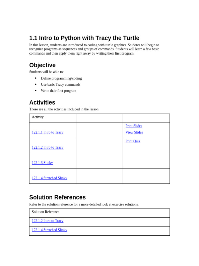 CodeHS Lesson Plan1.1 | PDF | Login | Cognition