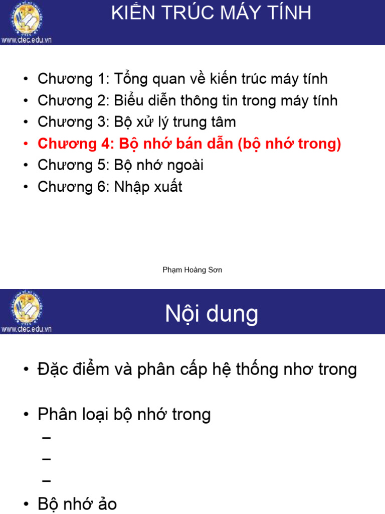 4 Chuong 4 - Bo Nho Ban Dan - Bo Nho Trong | PDF