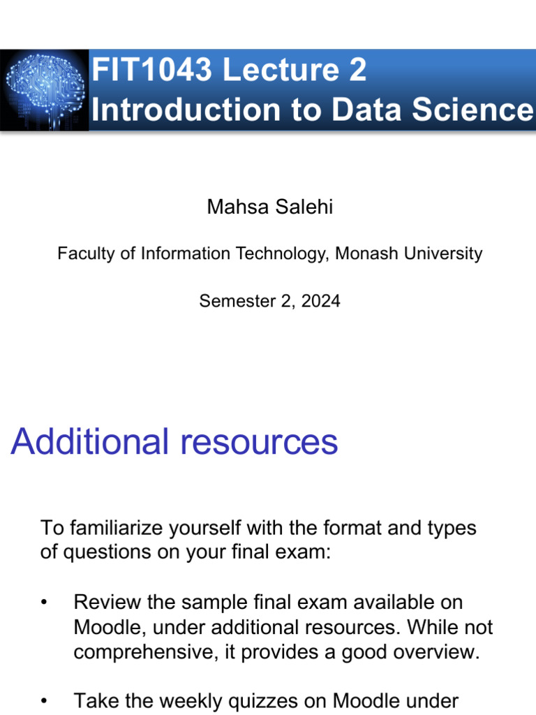 Fit1043 Lecture 2 2024 Slides Pdf Boolean Data Type Python Programming Language 8684