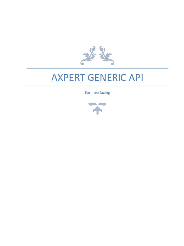 Generic API | PDF | Password | Json