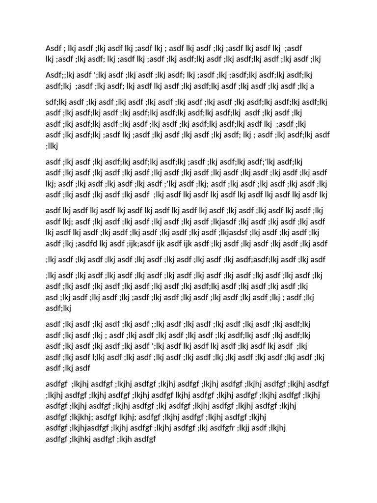 Typing Practice Document | PDF