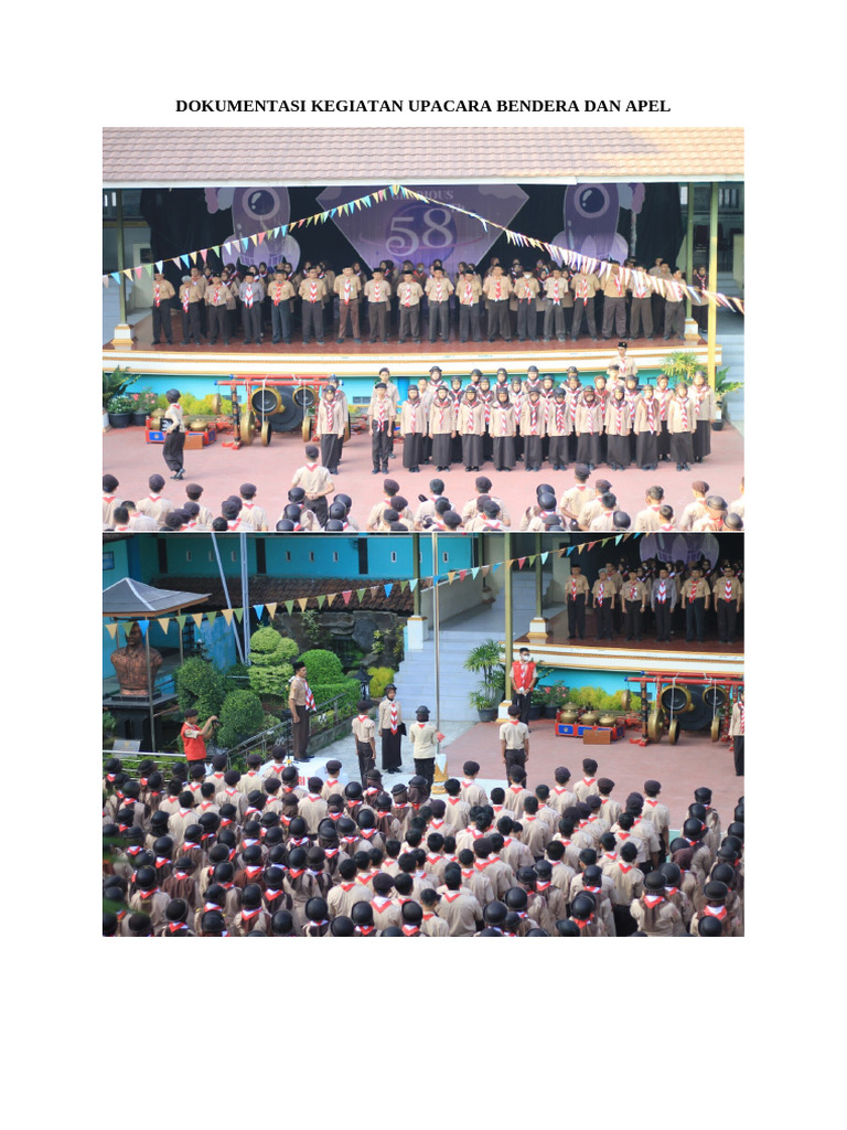 Dokumentasi Kegiatan Upacara Bendera Dan Apel | PDF