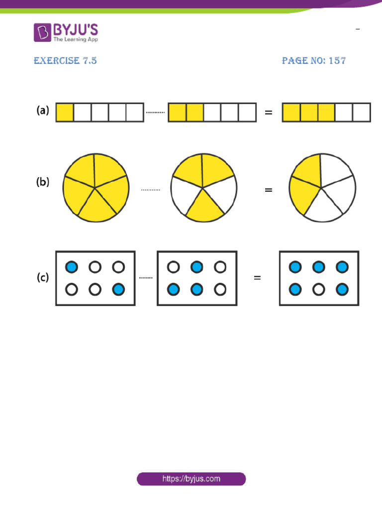 NCERT-Solutions-for-Class-6-Maths-Chapter-7-Fractions-Exercise-7.5 | PDF | Mathematics | Arithmetic
