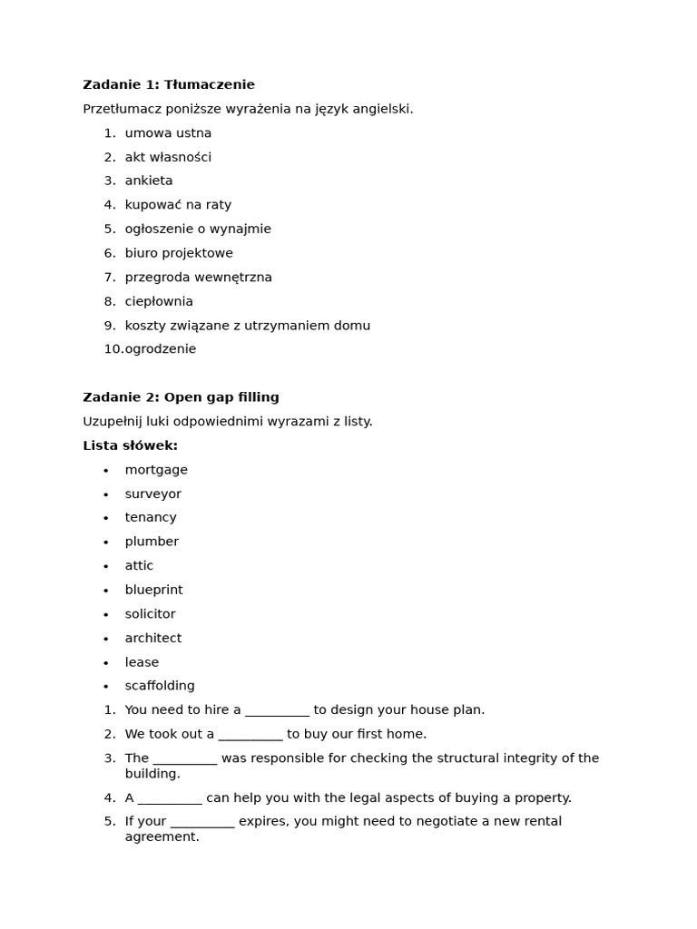 Unit 2 Vocabulary Exercise From Matura Rozszerzona Macmillan | PDF ...