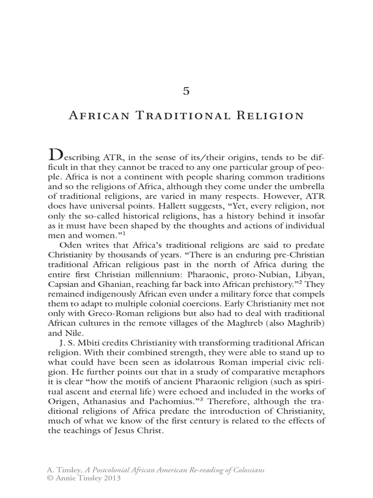 African Traditional Religion | PDF | God | Deities