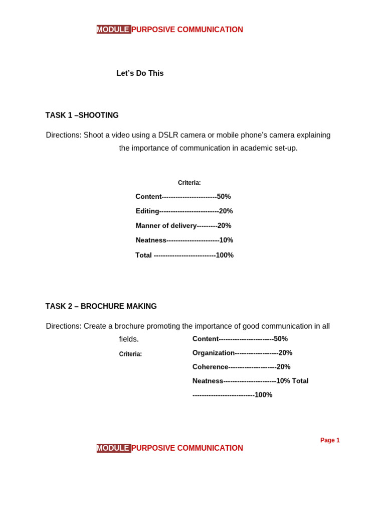 Communication Skills Module | PDF