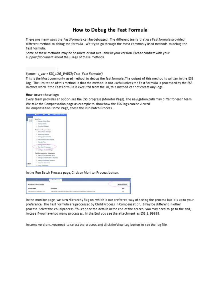 Fast Formula Debugging Techniques | PDF | Computer Science | Software ...
