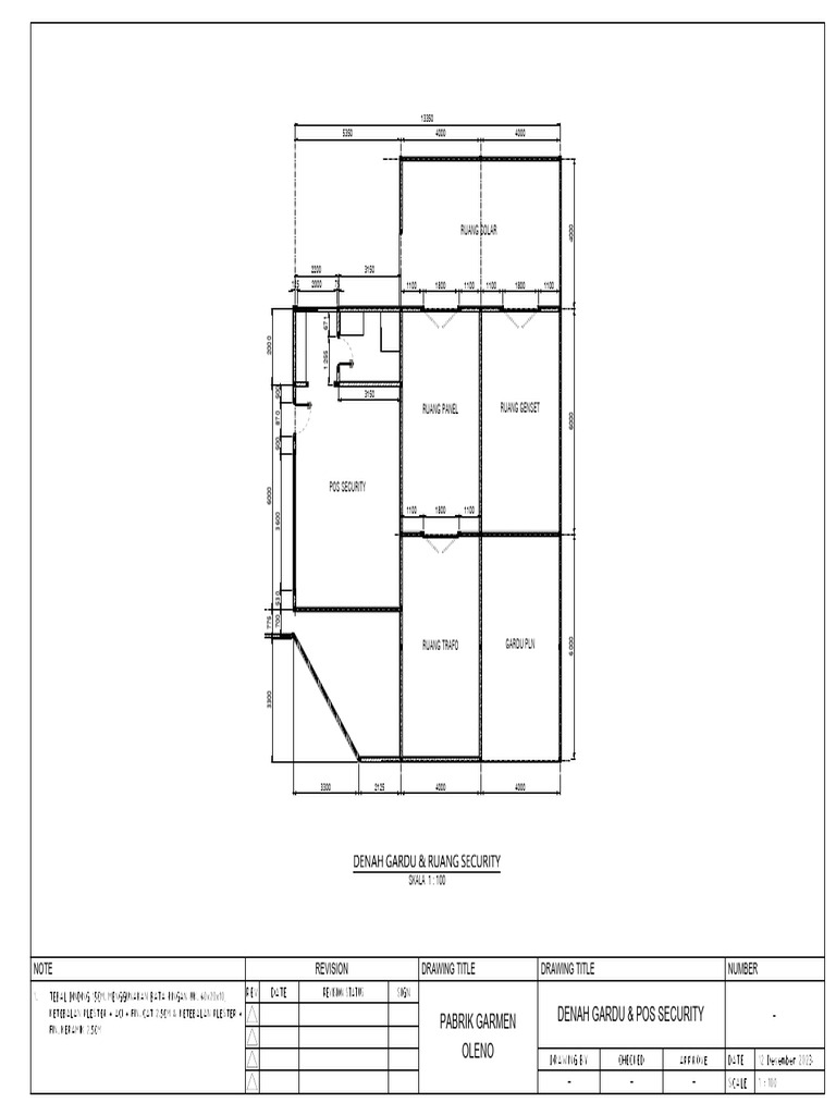 Denah Gardu & Pos Security | PDF