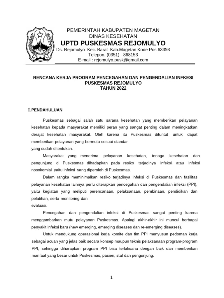 Program PPI Puskesmas Rejomulyo | PDF