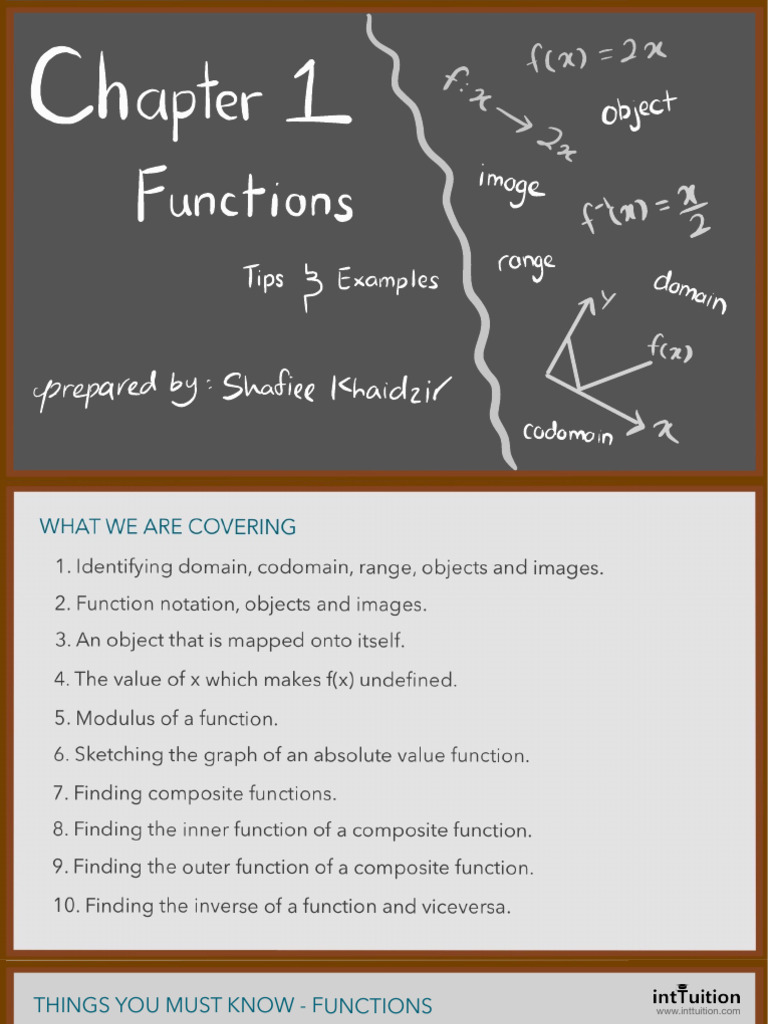 Chapter 1 - Functions Revision (Complete) | PDF | Function (Mathematics) | Mathematics