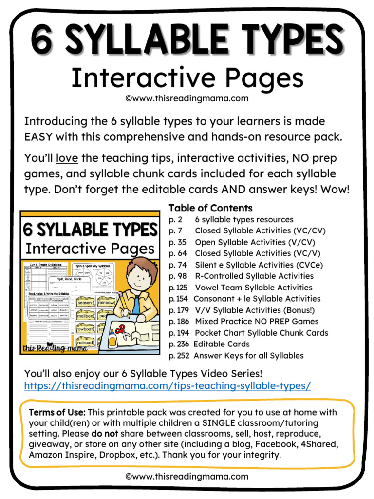 6STIP 2020 SF TRM Divide Syllables | PDF | Consonant | Syllable
