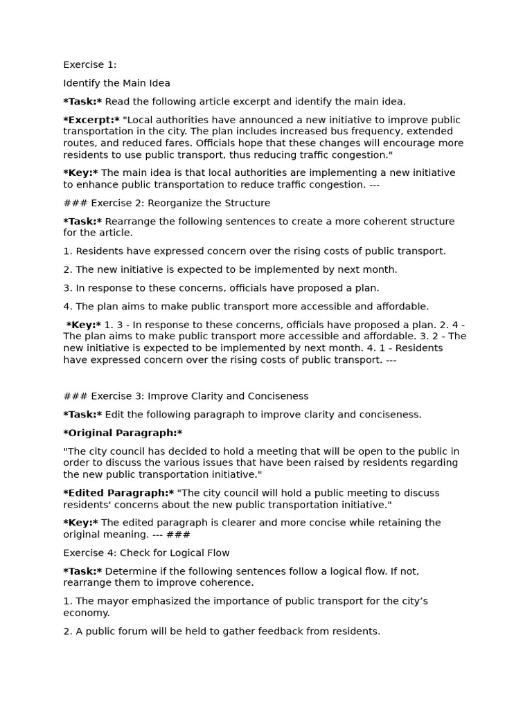 Editing Structural Exercise | PDF | Public Transport | Transport