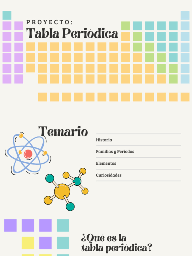 Historia y Estructura de la Tabla Periódica | PDF | Tabla periódica | Litio