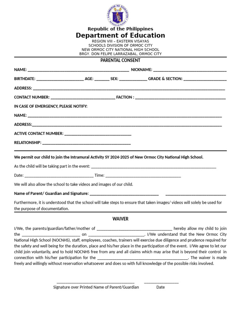 Parents-Permit | PDF | Childhood | Family