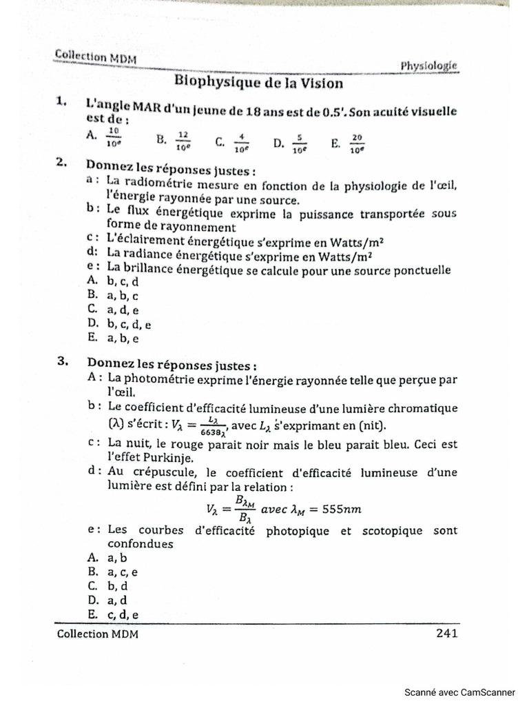 Qcm Biophysique Neuro (1) | PDF