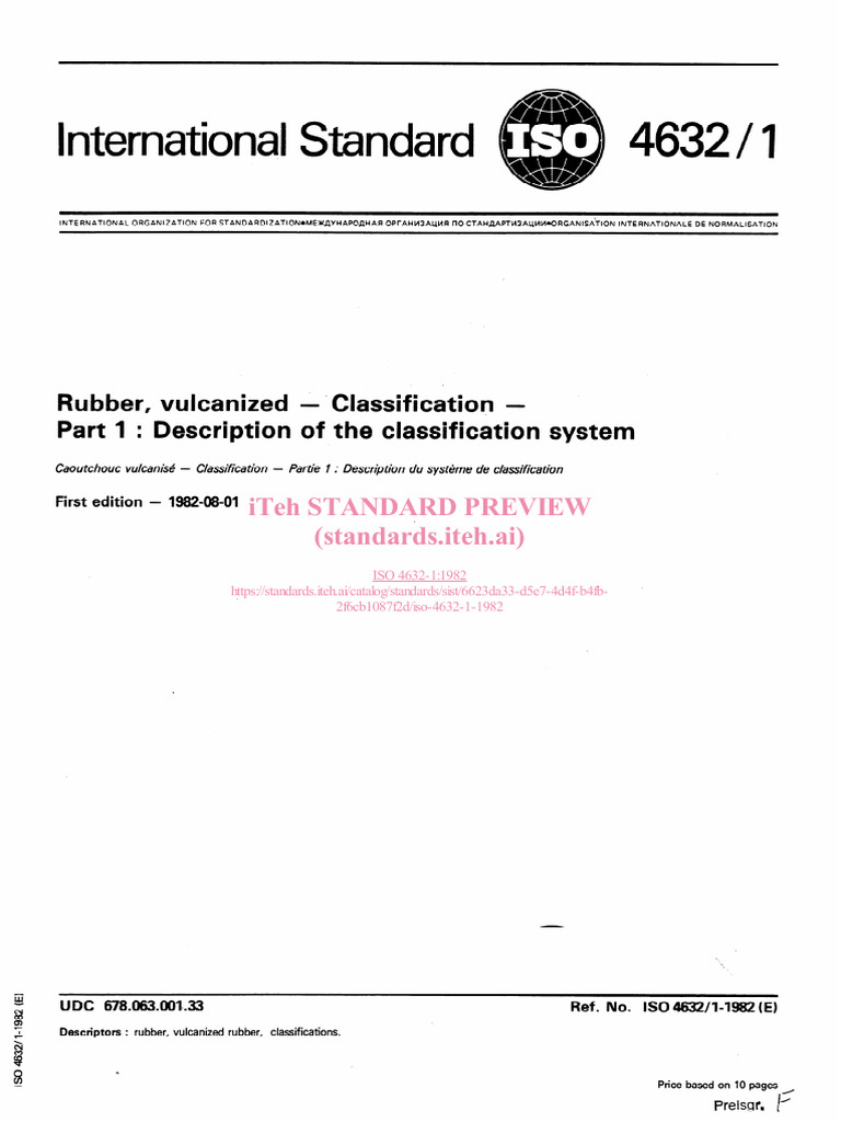 ISO-4632-1-1982_Rubber | PDF | Hardness | International Organization For Standardization
