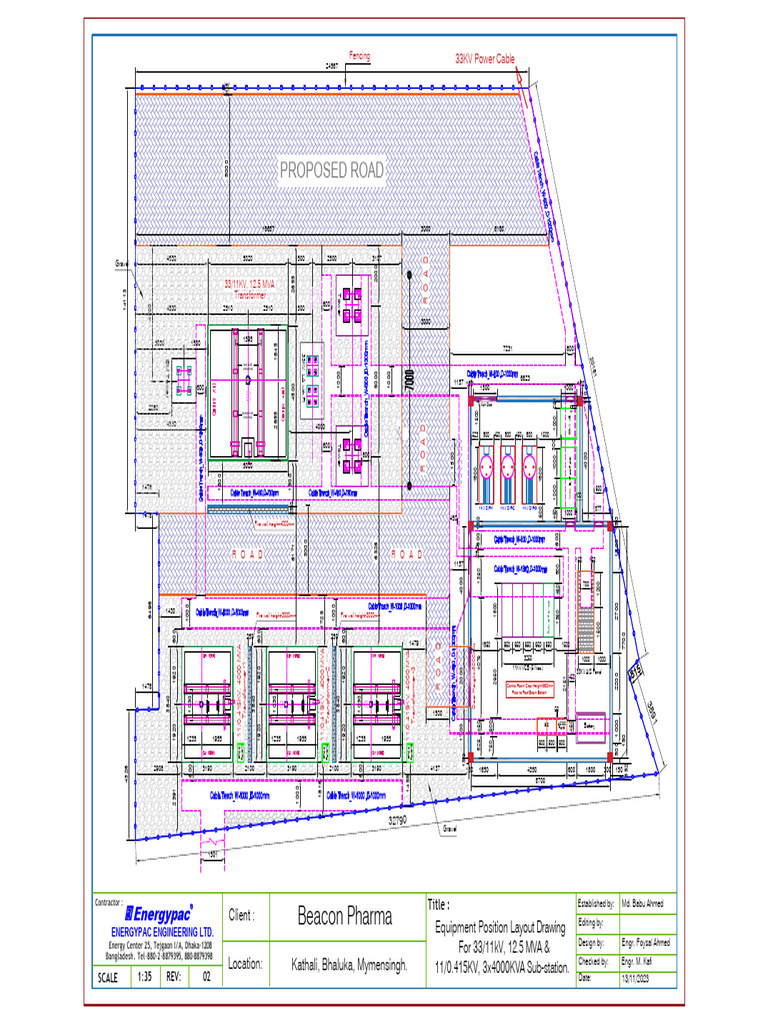 Substation fire wall design by Energypack | PDF | Power (Physics) | Electric Power