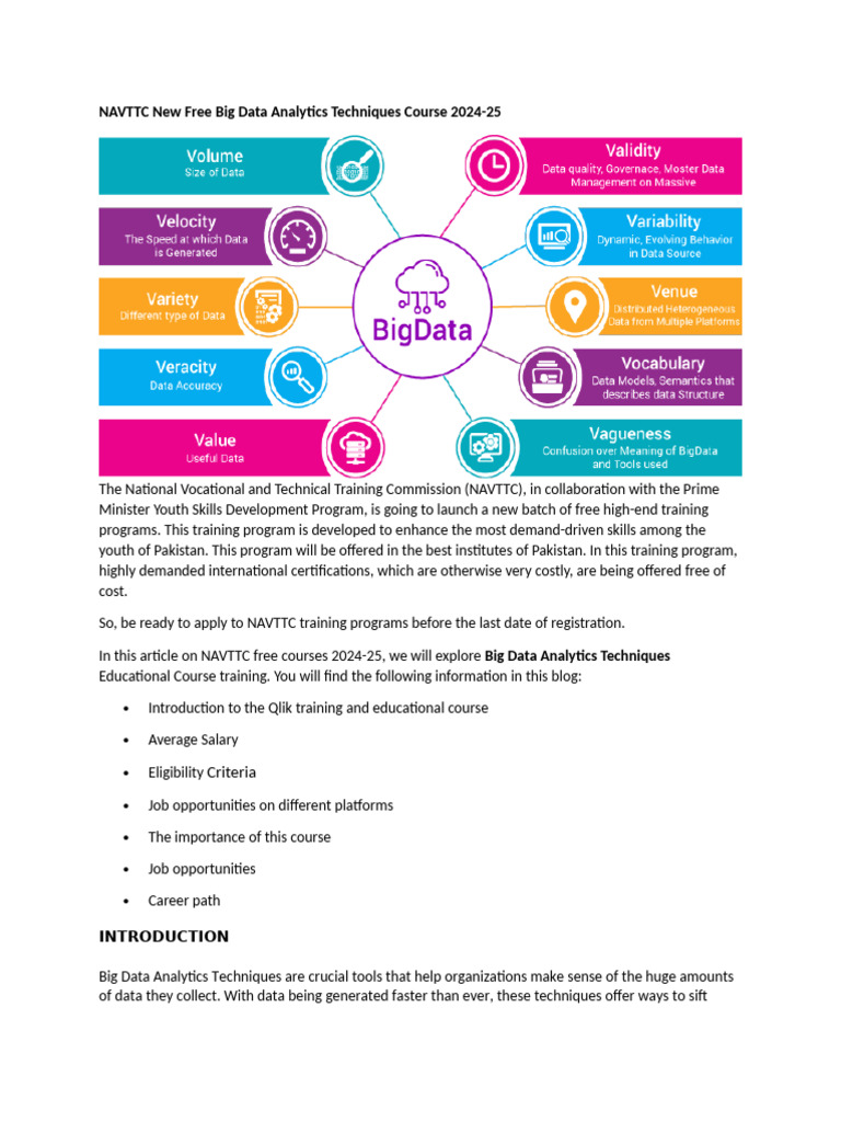 NAVTTC New Free Big Data Analytics Techniques Course 2024-25 | PDF ...