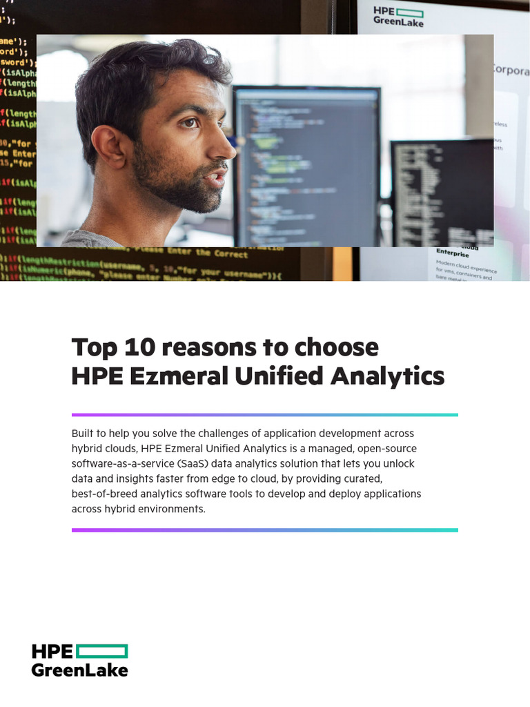 Top 10 Reasons To Choose HPE Ezmeral Unified Analytics-A50007872enw | PDF | Cloud Computing ...