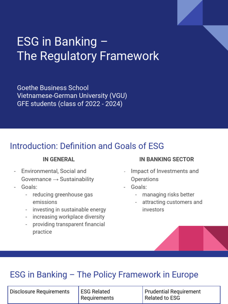ESG policy framework - draft | PDF