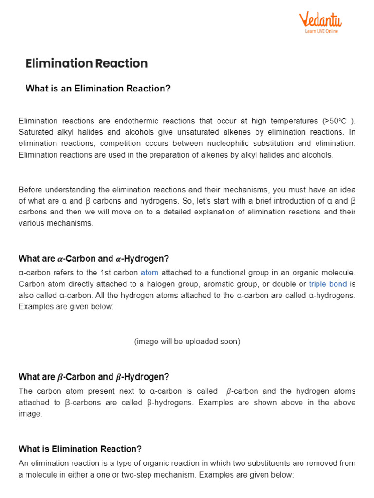 Elimination Reaction | PDF