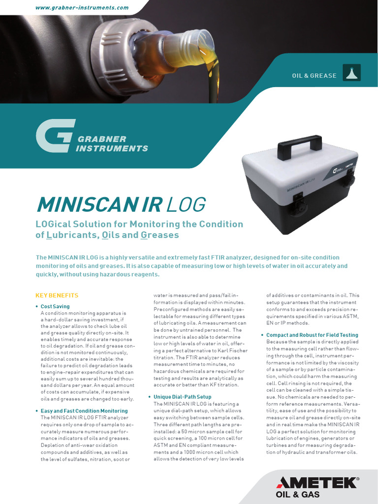 IR LOG Brochure | PDF | Lubricant | Ester