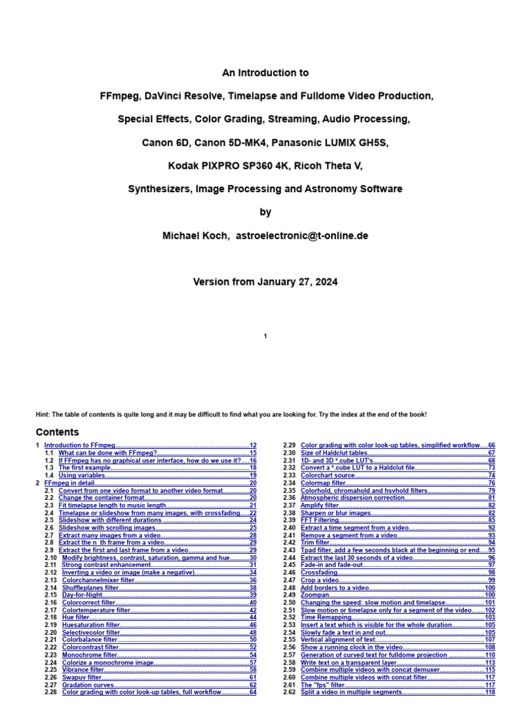 FFmpeg Book | PDF | Video