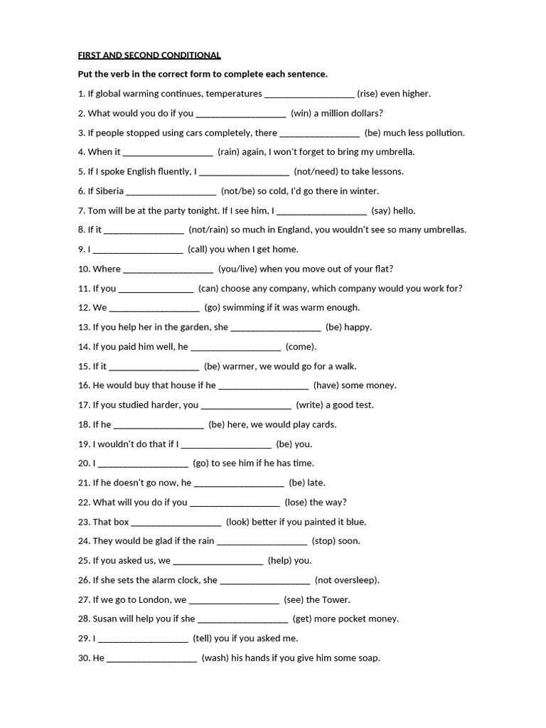 Conditionals 2 | PDF