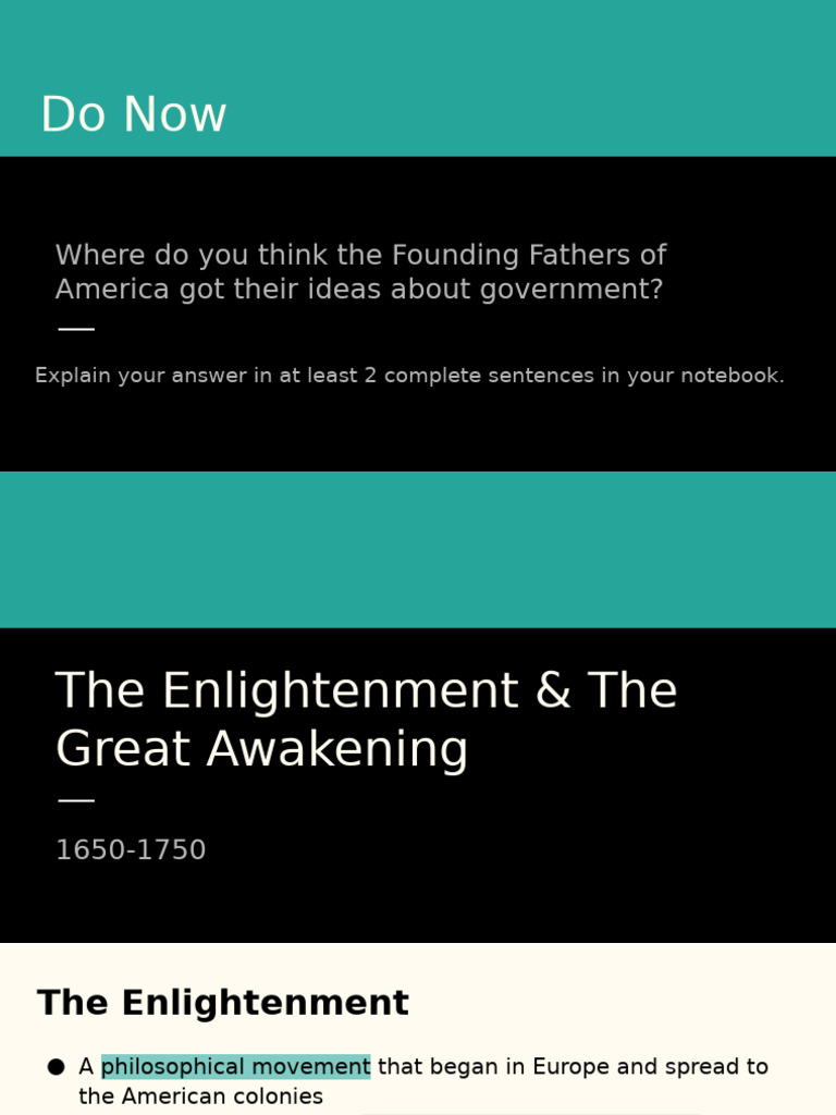 9.23-9.24 The Enlightenment & The Great Awakening | PDF | Age Of ...