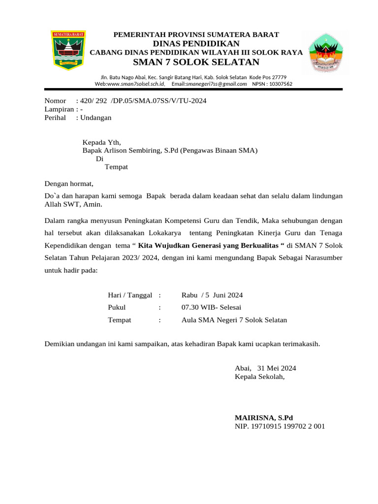 Undangan Narsum | PDF