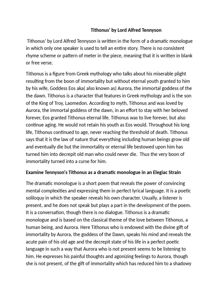 Tithonus | PDF