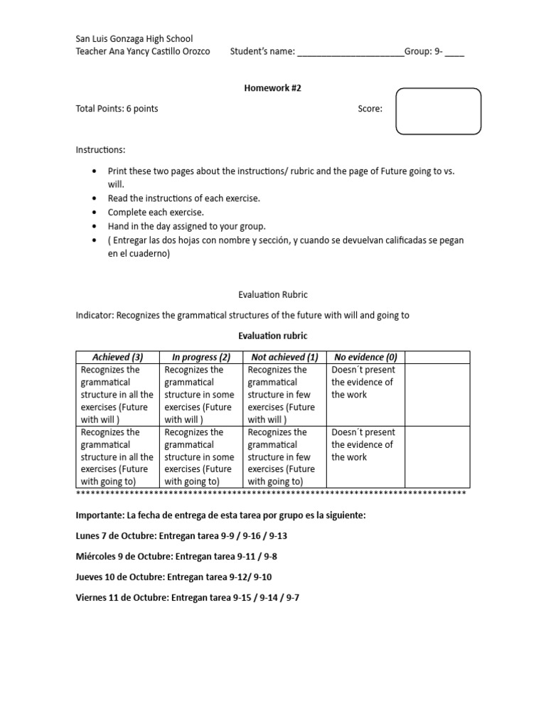 Achieved (3) in Progress (2) Not Achieved (1) No Evidence | PDF