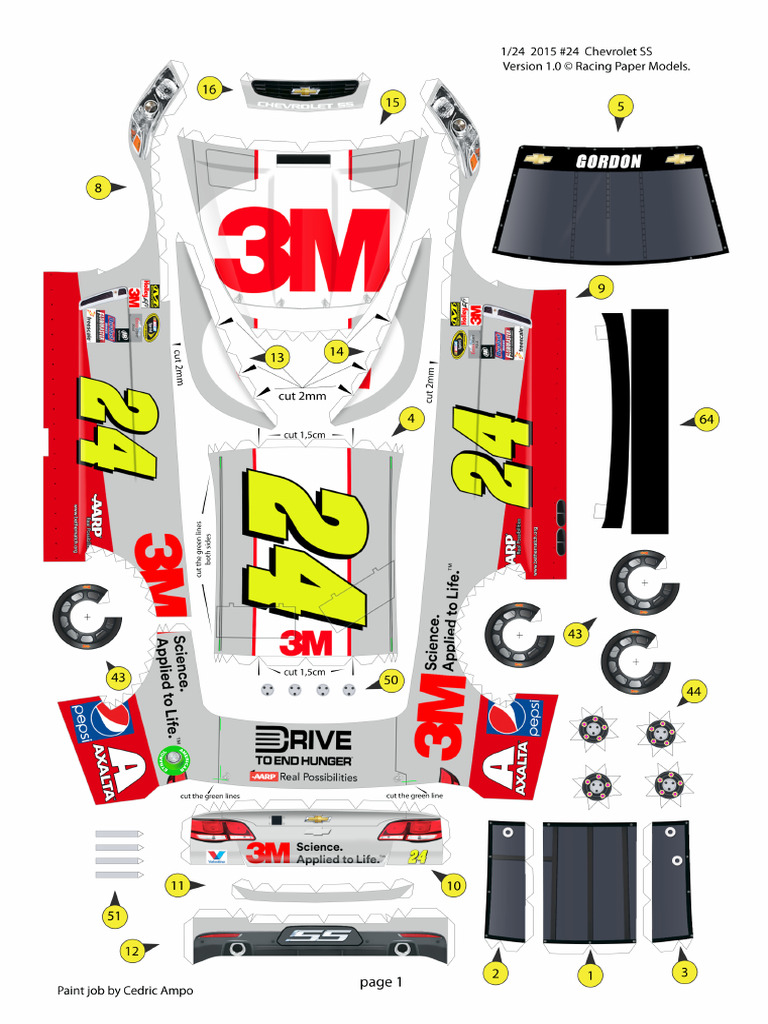 Chevy - Ss - 24 - 2015 - 1.0 Papermodel | PDF