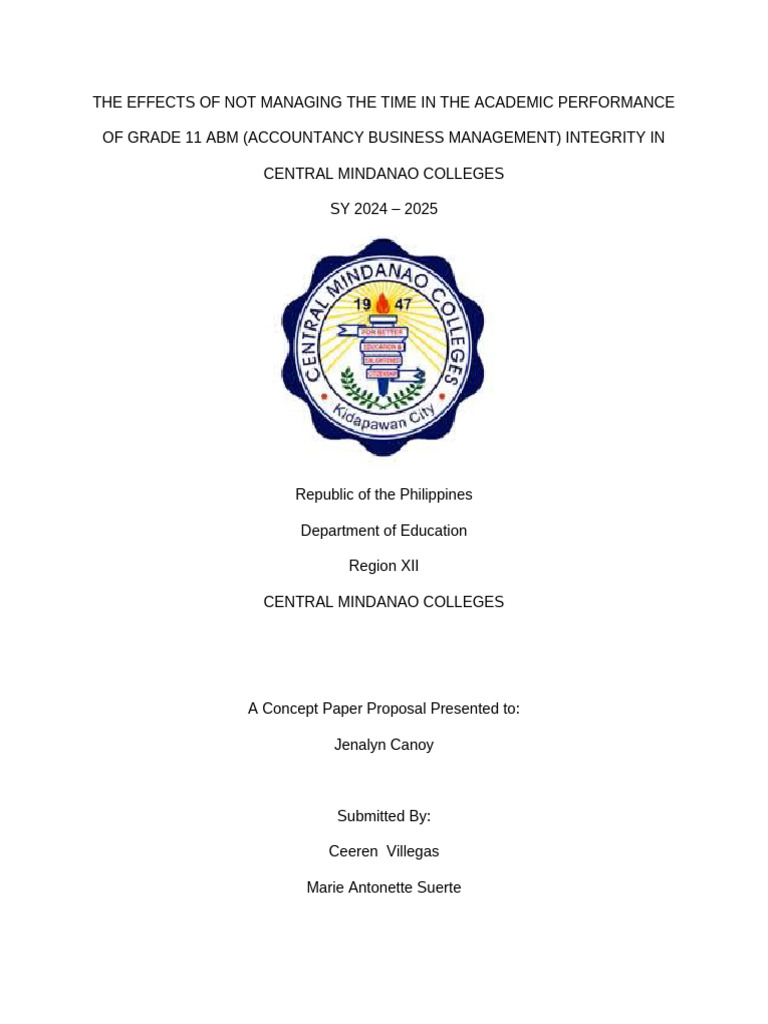 cmc cover logo | PDF | Procrastination | Professional Skills