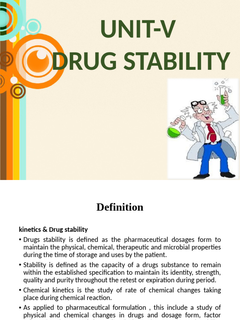 UNIT v Drug Stability | PDF | Reaction Rate | Chemical Reactions
