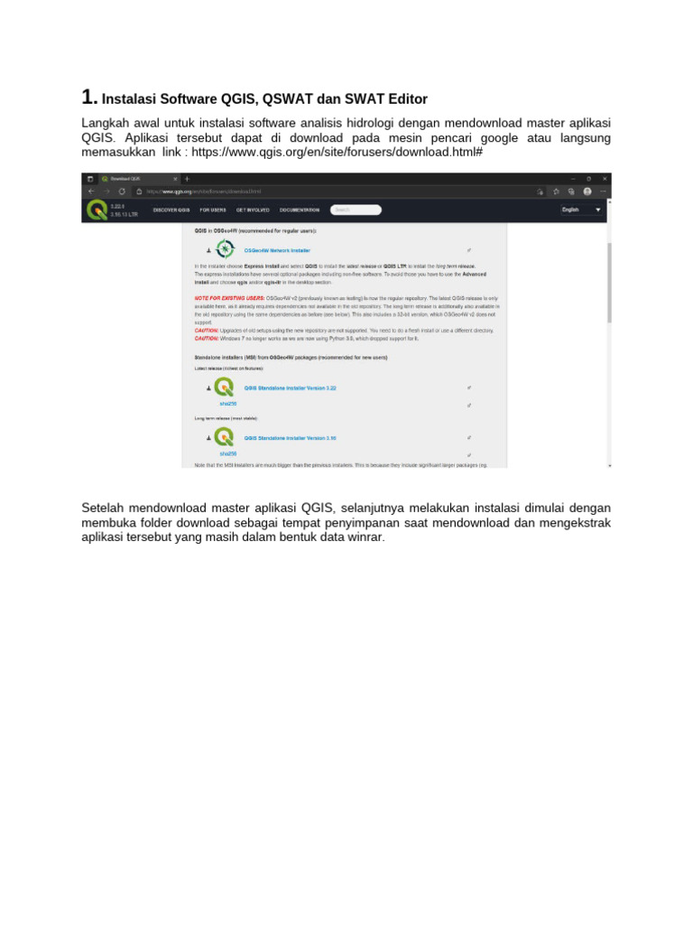Instalasi Software QGIS | PDF