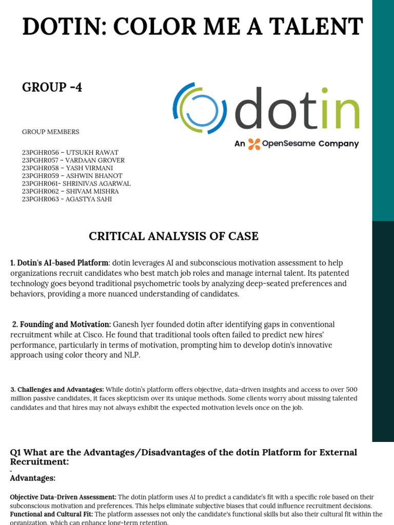 Dotin | PDF | Recruitment | Motivation
