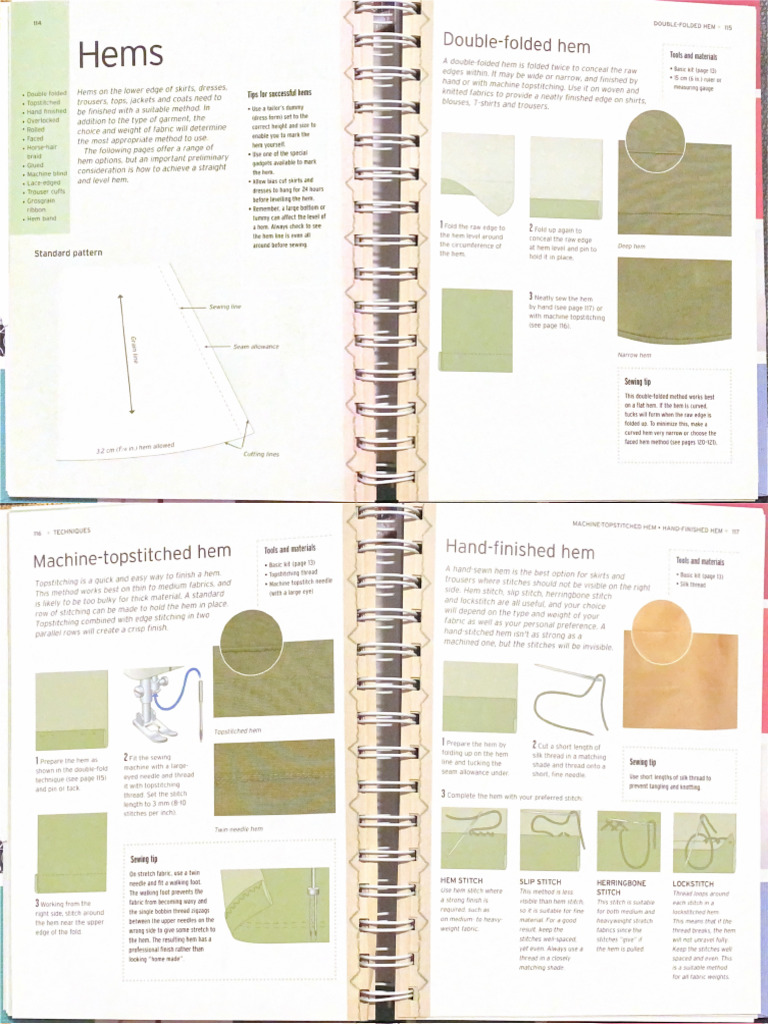 The Dressmakers Technique Bible - Hems (Tiv) | PDF