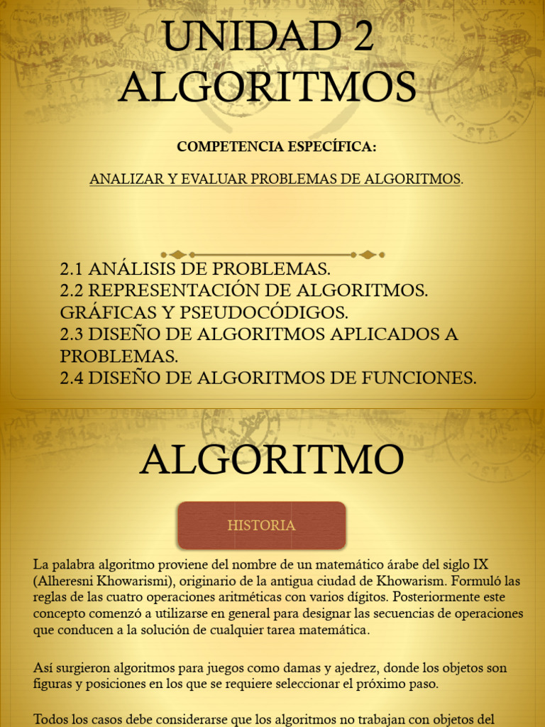 UNIDAD 2. Algoritmos | PDF | Algoritmos | Programación de computadoras