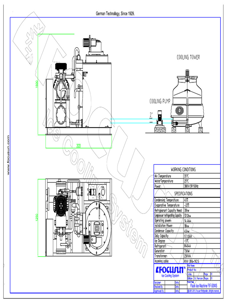 Flake Ice Machine Fif-50ws Technical Proposal A | PDF