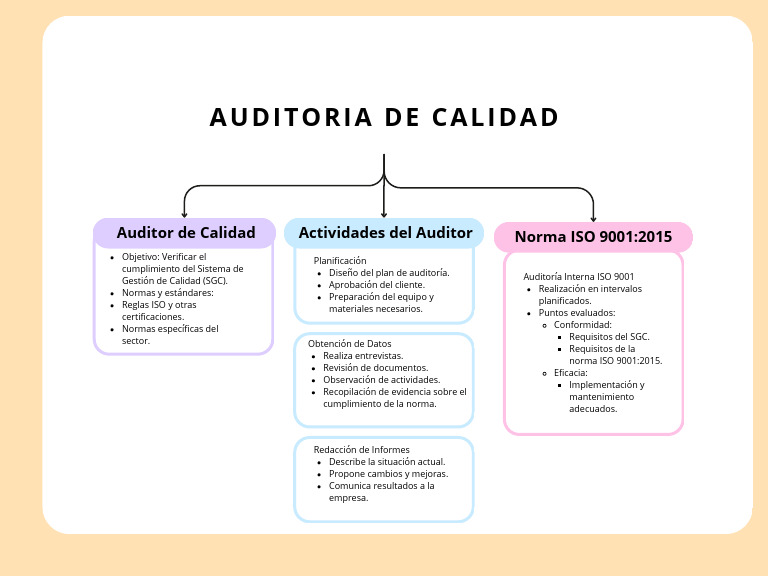 Mapa Conceptual AUDITORIA DE CALIDAD | PDF
