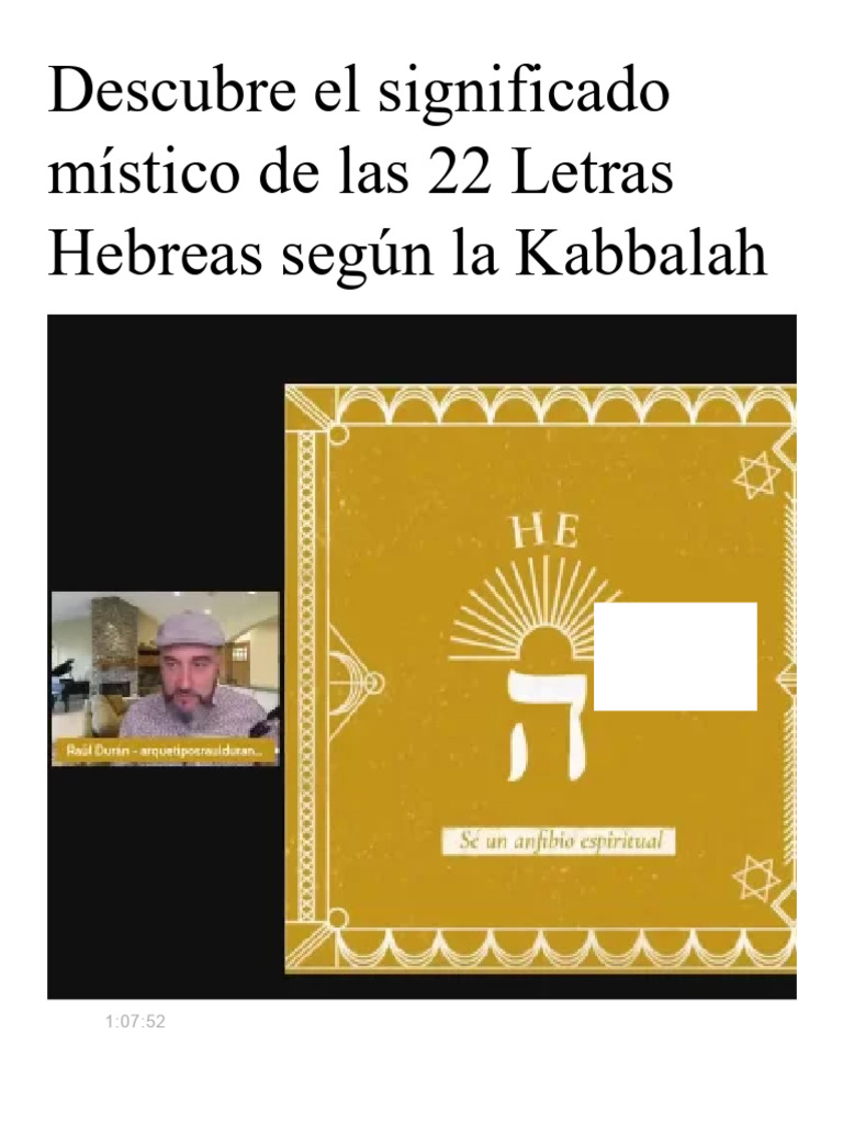 Las 22 LETRAS HEBREAS ? Significado MÍSTICO - Kabbalah | PDF | Kábala ...