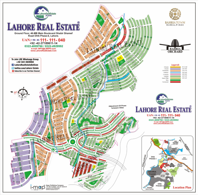 LRE Bahria Orchard Pindi Map | PDF