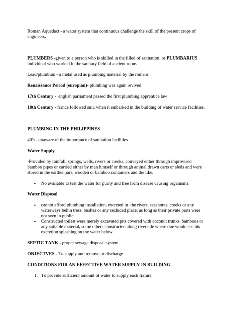 Buiding Utilities Digital Notes | PDF | Pipe (Fluid Conveyance) | Plumbing