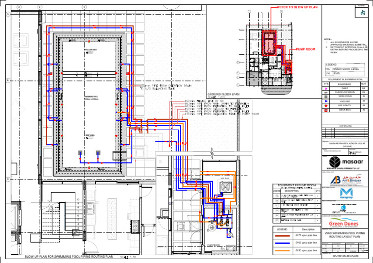 GD Ybc SD SP v5 008 00 Piping Routing Plan | PDF | Building Engineering