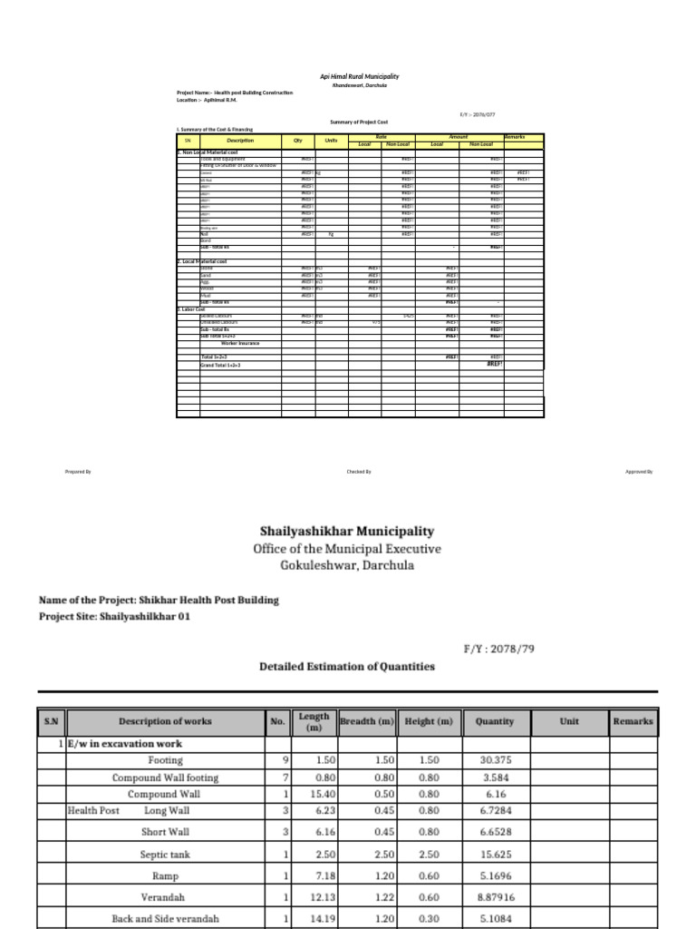 Balach Health Post Final | PDF | Building Engineering | Architectural ...