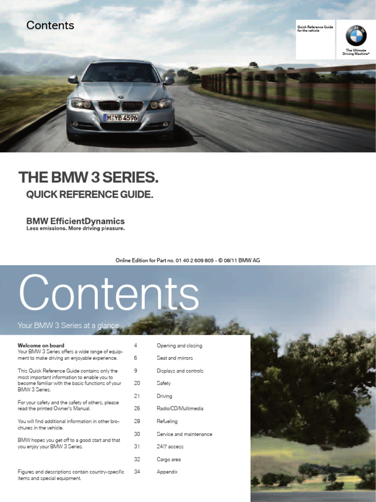 BMW_Quick+Reference_01402609805 | PDF | Motor Vehicle | Automotive Industry