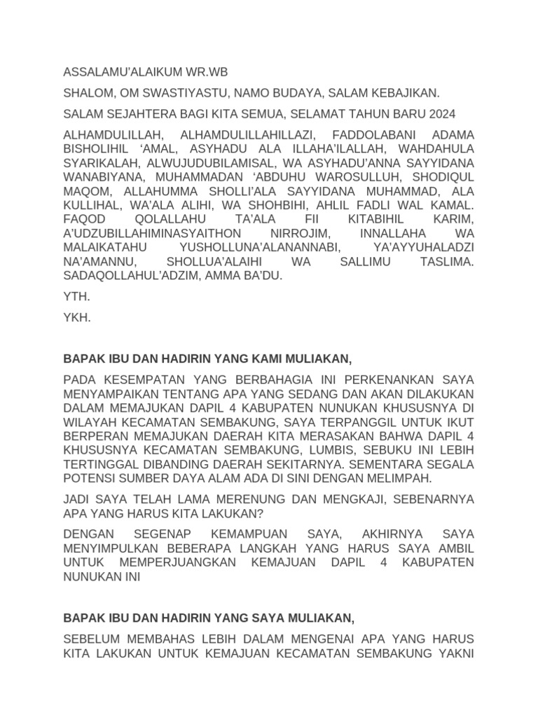 Pidato Dan Narasi Orasi | PDF