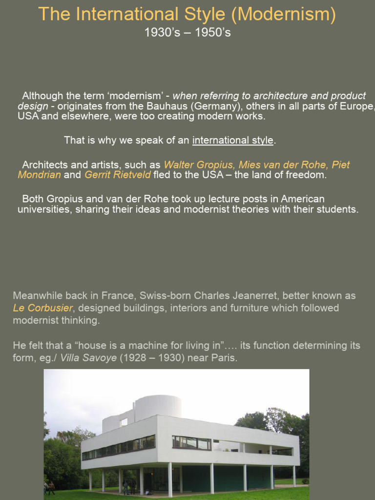 Modernism To Post Modernism | PDF | Design | Architectural Styles