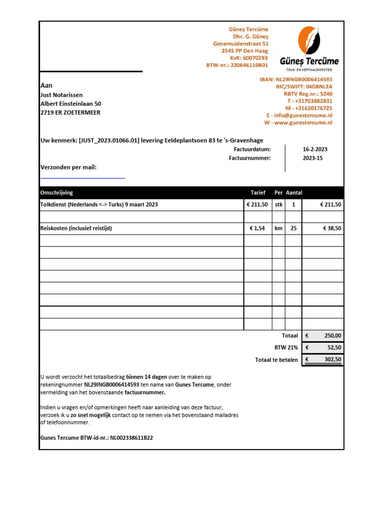 Nota Tolk (Just Notarissen) | PDF